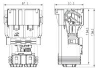 China Neopower 2 Pin High Voltage Hybrid Power Connector 400A 1000V with HVIL and 360° Shielding for sale