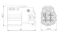 China Neopower 800V 40A HVIL 2+1 Pin EV Connector for sale