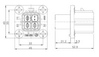 China Neopower 800V 40A HVIL 2+1 Pin EV Connector for sale
