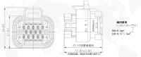 China RS485 Canbus I2C Signal Communication 14 Pin Waterproof Connector for Electric Vehicle Battery for sale