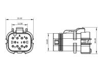 China 22AWG Transmission Cable Connector , IP6K9K 10 Pin Terminal Plug Connectors for sale