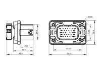 China 7A Transmission Cable Connector , Non EMI Shielded Electric Socket Connector for sale