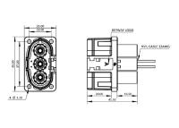 China 3500VAC Waterproof Battery Connectors , PTC 3 Pin Power Connector for sale
