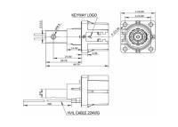 China IP67 DC Power Single Pin Female Socket Receptacle Connector RoHs Certification for sale