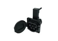 China Single Phase 32A Electric Vehicle Charging Plug Straight Angle for sale