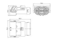 China Electrical 200A 2 Pin Plug And Socket Connectors CE Certification for sale
