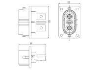 China Electrical 200A 2 Pin Plug And Socket Connectors CE Certification for sale