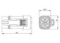 China Poka Yoke 2 Pin 120A EV Battery Connector Plug Waterproof for sale