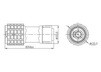 China Straight Angle HVIL Two Pin Plug Connector With 360 Degree Shielding for sale