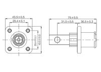 China 250A High Current Power High Voltage Electrical Connectors Touchproof for sale