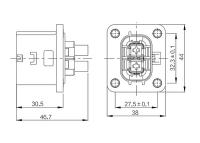 China 120A EV Battery Connector , Right Angle High Voltage Automotive Connectors for sale