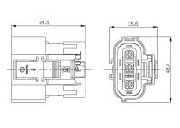 China HVIL High Voltage Electrical Connectors 250A 2 Pin Connector Plug for sale