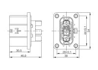 China HVIL High Voltage Electrical Connectors 250A 2 Pin Connector Plug for sale