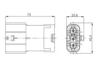 China HVIL High Voltage Electrical Connectors 250A 2 Pin Connector Plug for sale
