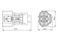 China Insulation Resistant EV Battery Connector , AC3000V 2 Pin Male Female Plug Receptacle for PDU for sale