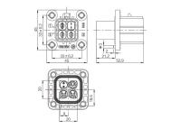 China Waterproof Plastic Shell 3 Pin EV Battery Connector FCC Certification for sale
