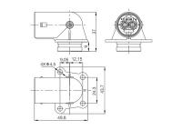China IP67 2 Pin Waterproof Straight Connector Plug , 2 Pin Right Angle Battery Connector for sale