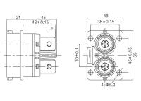 China Touch Proof 144H 50mm2 EV Battery Connector IEC Certification for sale