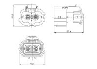 China HVIL 3 Pin Power High Voltage High Current Connectors CE Approved for sale