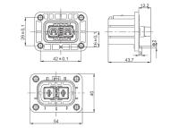 China HVIL 3 Pin Power High Voltage High Current Connectors CE Approved for sale