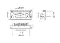 China RoHs Transmission Cable Connector , 35pin Transmission Harness Connector for sale