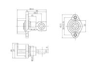 China 250A 1 Pin M8 Battery High Voltage High Current Connectors Motor Controller for sale