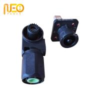 China Big Flange Short Type Right Angle Connector Energy Station Socket Wire Harness for sale