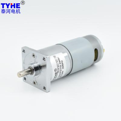 China Steel Gear 37mm Diameter 9v 12v 24v RS555 Brushed 2.5N.M 250rpm Dc Gear Motor Rohs for sale