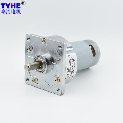 China Full Steel Gears big torque 60mm size 12 volt 24 volt 10 rpm small dc gear motors ce rohs for sale
