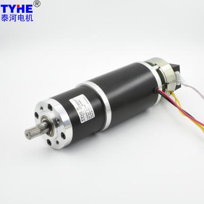 China 55mm 100kg 30 Nm DC Planetary Gear Motor With Brake Steel Gear for sale