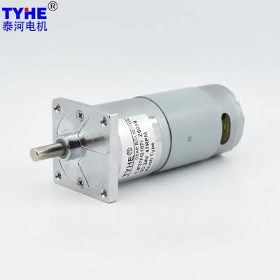 China TYHE Mini 37mm 12V DC Gear Motor 4rpm 6rpm 10rpm Spur Geared for sale