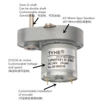 China 5mm Shaft Flat Gear Motor 6 Watts 4 Watt 70Rpm PMDC Brushed for sale