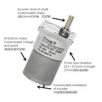 China Customizable 12v 5 volt 1300rpm 24v 100rpm 80rpm 1 rpm 10 rpm 5w 3w 20kgcm 1.5nm dc spur gear motor for auto fish feeder for sale