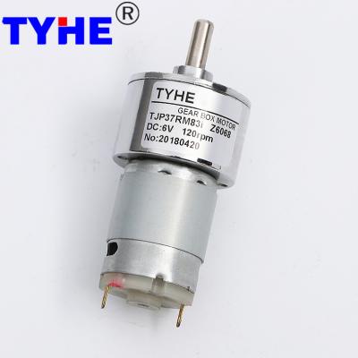 China Custom Micro Dia 37mm 12v 24v High Torque 3nm 2nm 1nm Load Torque 5rpm 25 Rpm Small Power 5w Dc Gear Motor For Robotic for sale