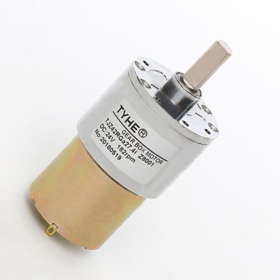 China Od 42mm Gear Box 12v 24v 12 Volt 2000rpm 600rpm 20 Rpm High Speed High Torque 40kgcm 4nm 3nm Dc Gear Reducer Motor for sale