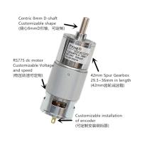China 42mm GearBox Brushed DC Motor 30 Rpm Steel Gear Electric Motor For Smart Mop for sale