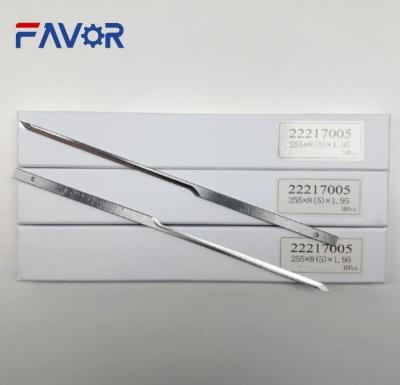 China Auto Cutter Blade Knife Part No 22217005 in Hard Metal Gt7250 Machine Size 255*8*1.96mm for Mechanical Process for sale