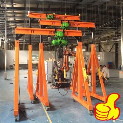 China Injection Mold Crane China Supplier Gantry Crane Electric Lifting Crane 1 Ton Portable Small Mini Mold Lifting Crane With Electric Chain Hoist for sale