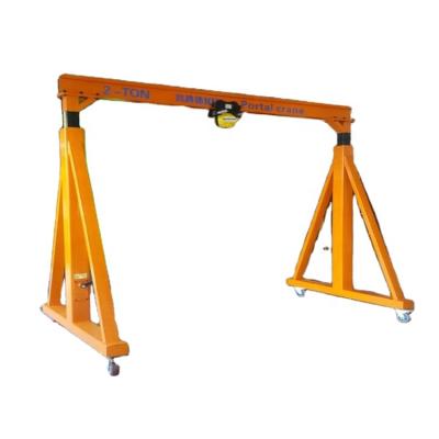 China Portable Gantry Crane Good Structure Manual 1T 2T 3T 4T 5T Small Gantry Crane Height Adjusted By Worm Gear for sale