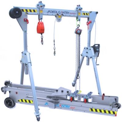 China Folding Height Adjustable Structure Mini Crane Aluminum Alloy Gantry Crane Lightweight Portable Aluminum Gantry Crane for sale