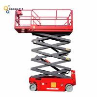 China 500kg Self Propelled Scissor Lift With 14m Maximum Height 300-500Kg Load Weight 0.8kw Motor Power for sale