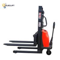 China Overall Length 1700mm Battery Operated Semi Electric Forklift 24V 20A for sale