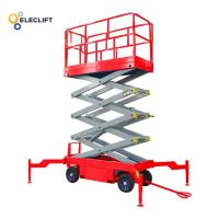 China Aluminum Steel Electric Mobile Scissor Lift With Outriggers for sale