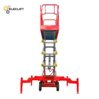 China Aluminum Steel Electric Mobile Scissor Lift With Outriggers for sale
