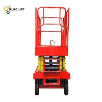 China Aluminum Steel Electric Mobile Scissor Lift With Outriggers for sale