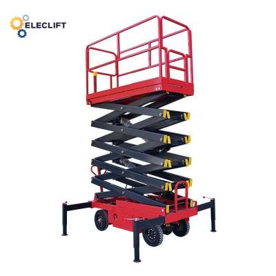 China Powder Painting Mobile Car Scissor Lift 19 Ft Electric Powered for sale