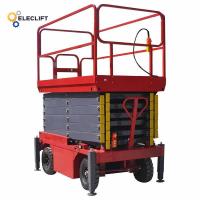 China Powder Painting Mobile Car Scissor Lift 19 Ft Electric Powered for sale