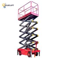 China Powder Painting Mobile Car Scissor Lift 19 Ft Electric Powered for sale