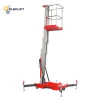 China Safety Limit Switch Aluminum Lift Platform Single Man Electric Scissor Lifts 220V for sale