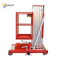 China 500kg Capacity Aluminum Single Mast Lift Platform With Electric Control Method for sale